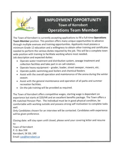 Our Town – Town of Kerrobert